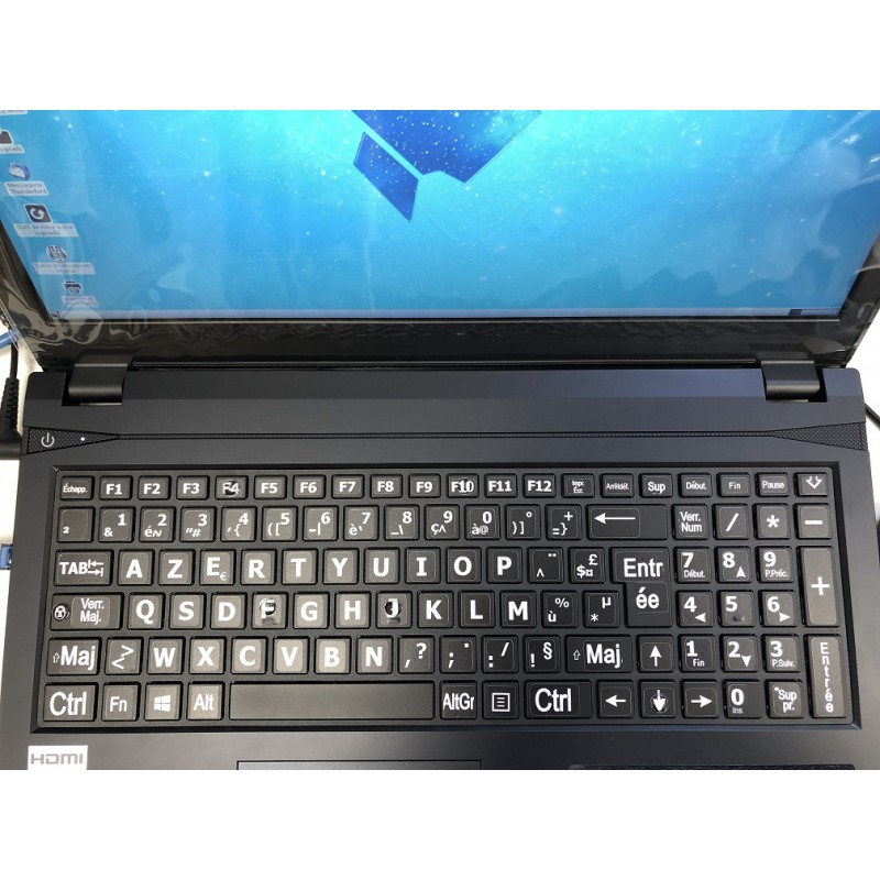 Clavier AZERTY GROS CARACTERES Français en Stickers